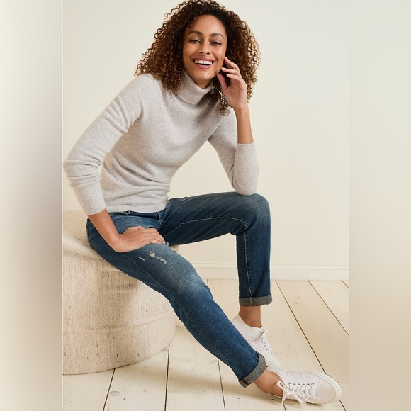 Garnet Hill | Sweaters | Garnet Hill Womens Classic Cashmere Turtleneck ...